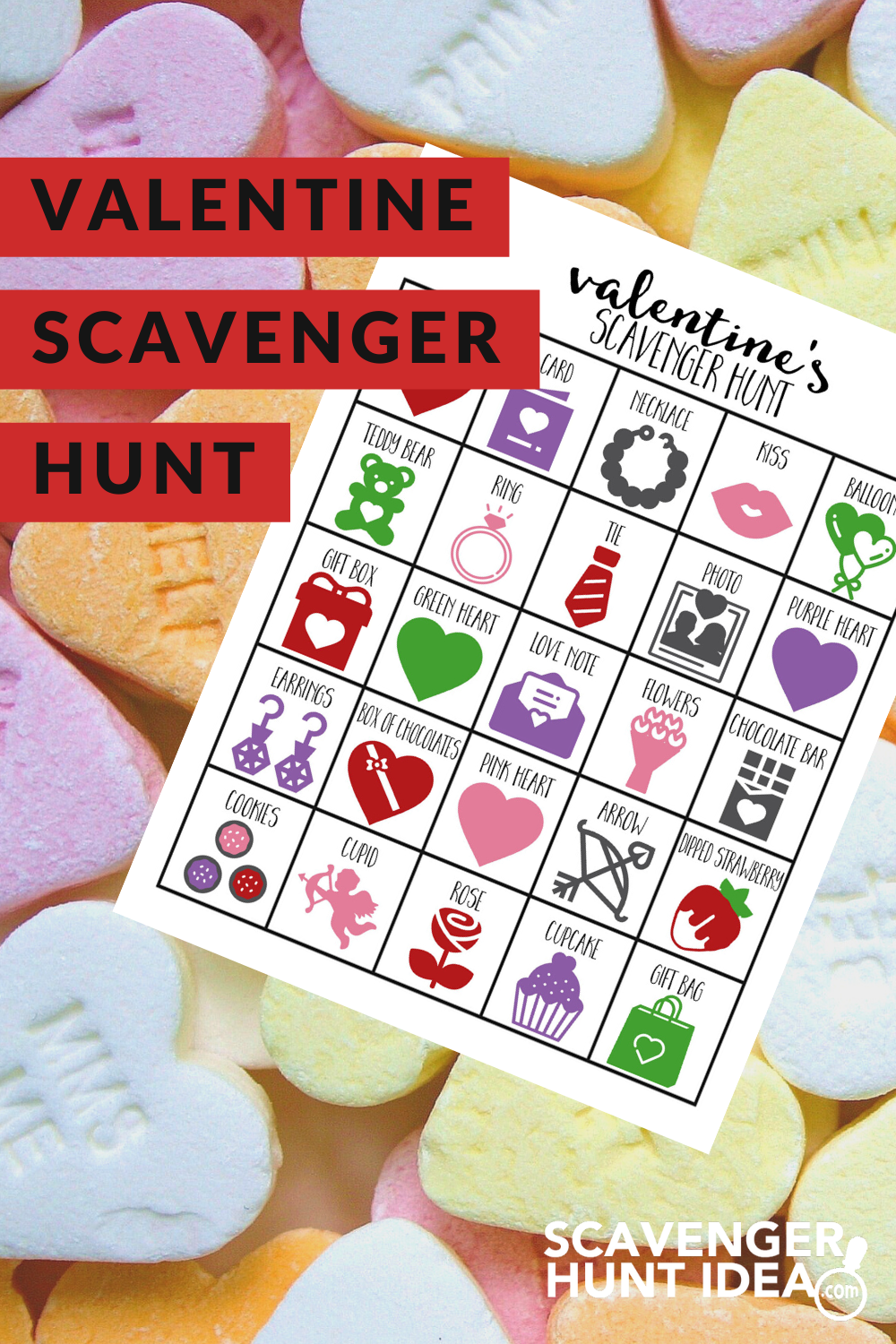 Valentines Scavenger Hunt for Kids - Scavenger Hunt Ideas