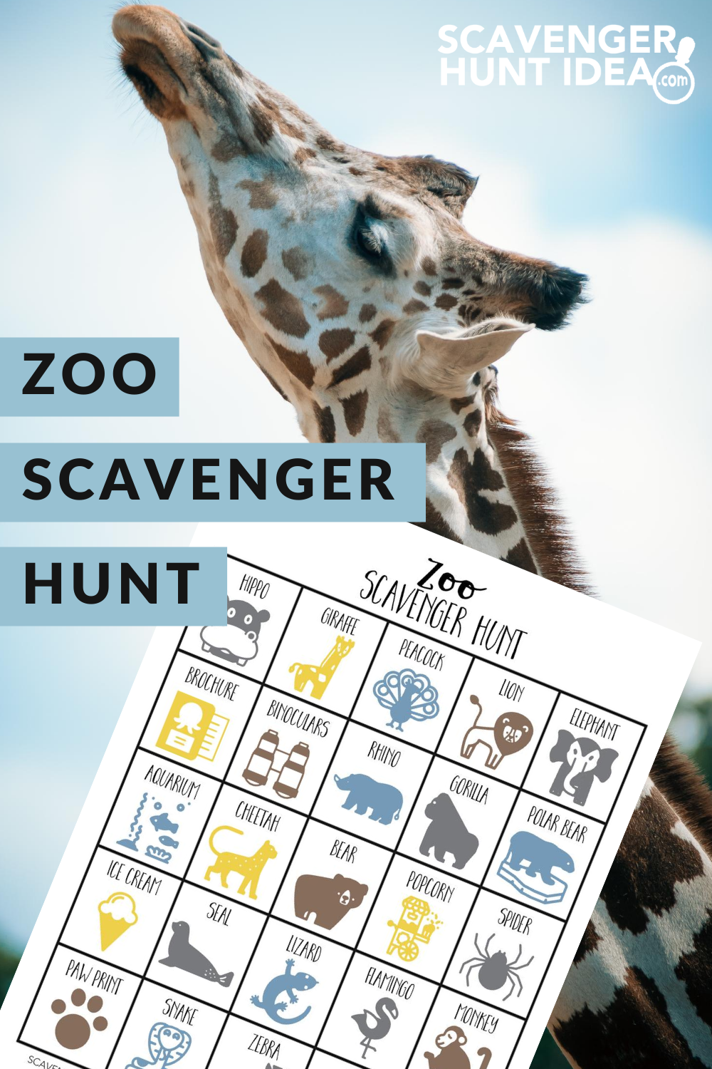 Zoo Scavenger Hunt for Kids (great for Field Trips, Homeschool, & Zoo ...