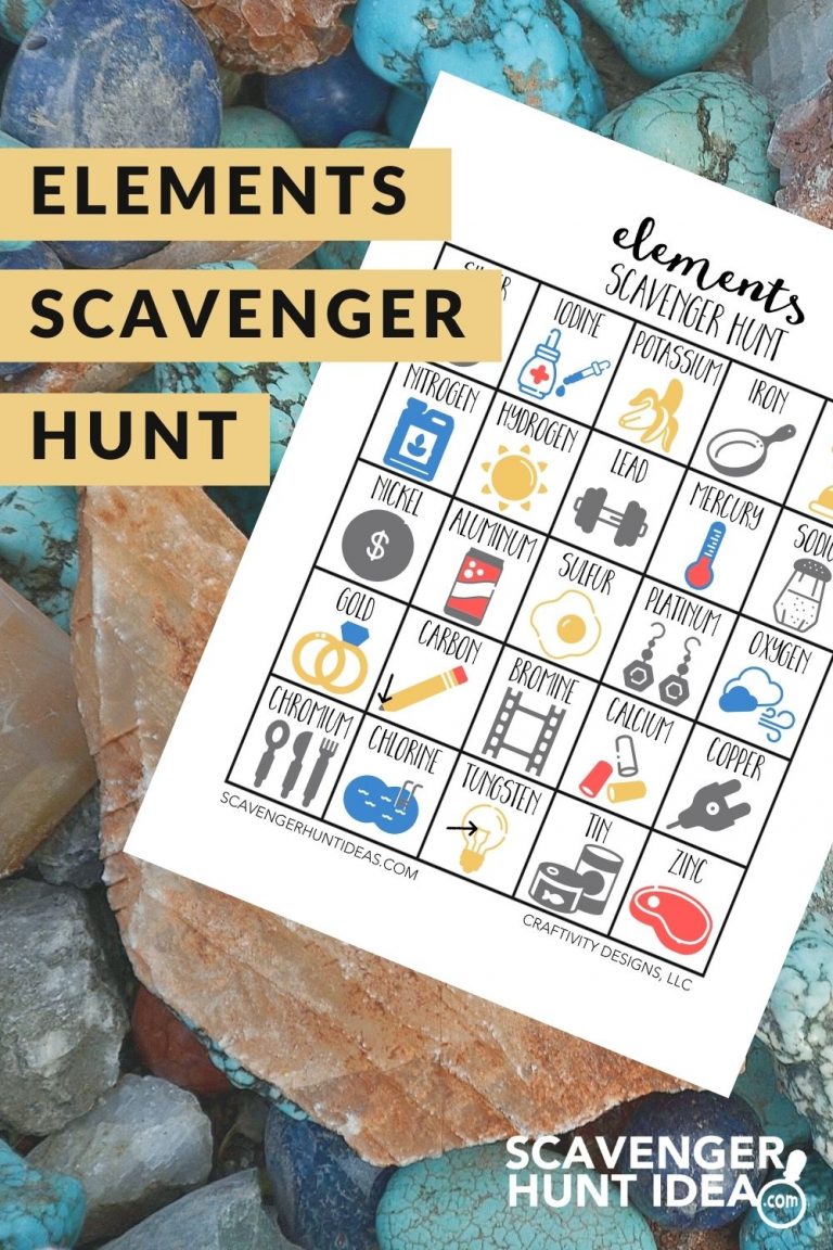 Periodic Table Scavenger Hunt (FREE Printable with 3 Levels of ...