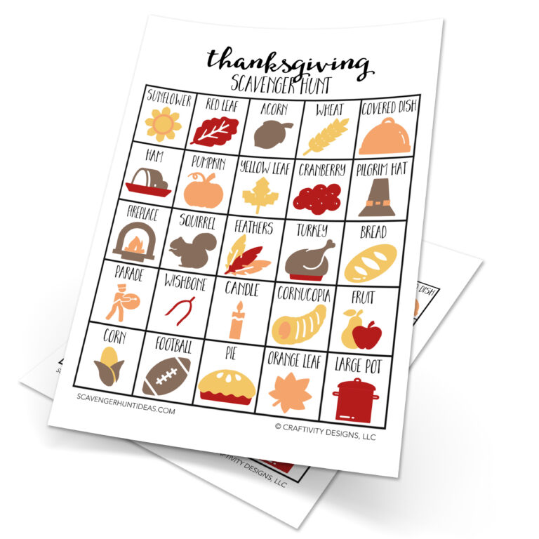 Fun Thanksgiving Scavenger Hunt (perfect for watching the parades ...
